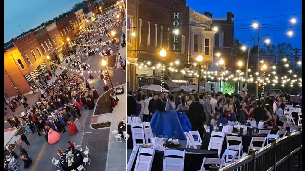 Town Transforms Street into Beautiful Venue for Outdoor Prom ...
