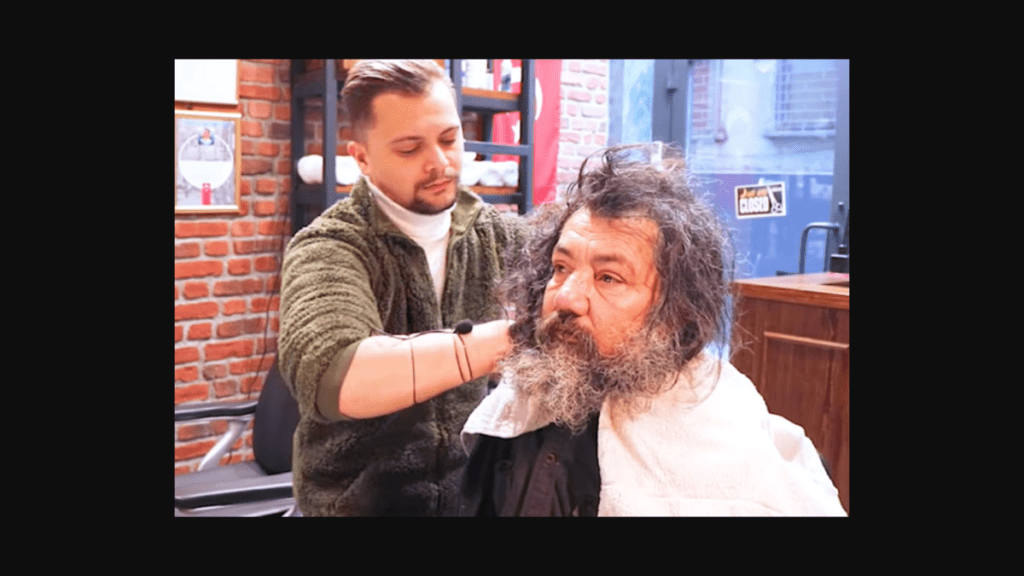 Amazing Transformation: Barber Gives Homeless Man His First Haircut In ...