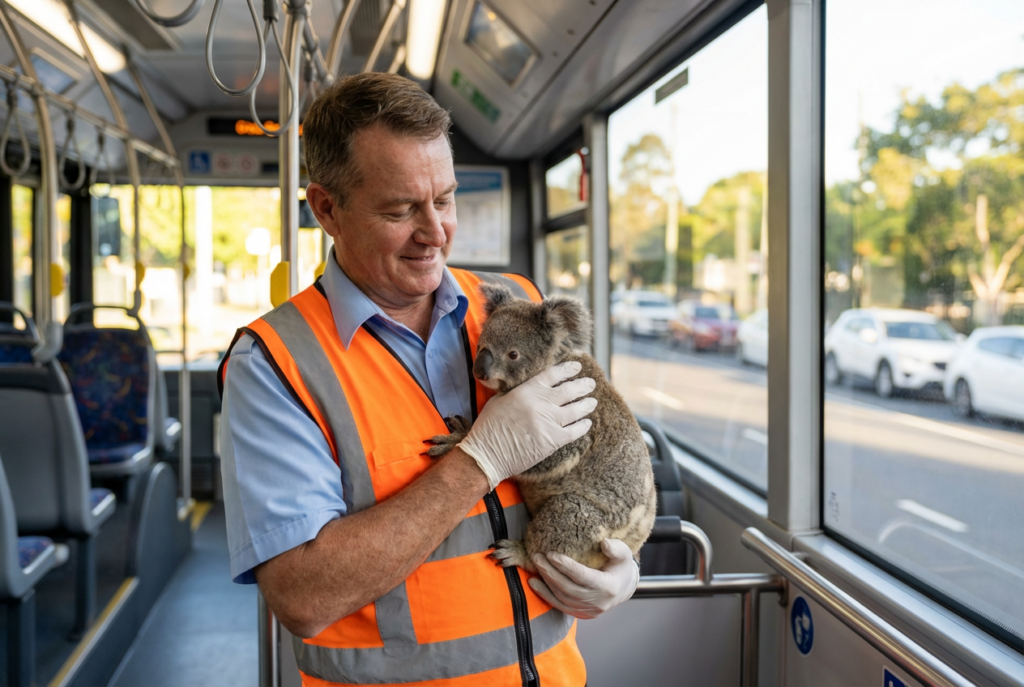 Bus Driver Saves Koala with Heartwarming Ride - :) Healthy Happy News