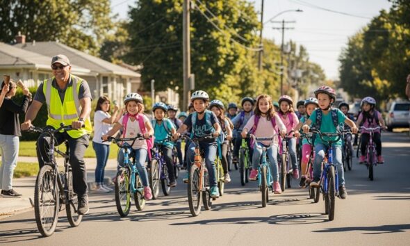 Dad Creates Wholesome 'Bike Bus' That Has Entire Neighborhoods Cheering ...